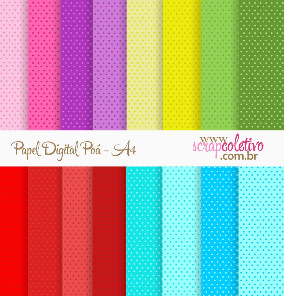 Dicas, Truques e Silhouette : Papel digital Poá - 16 tons | Papel ...