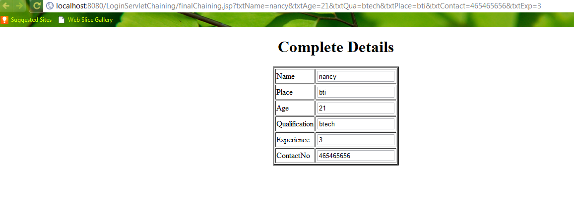 Servlets: Servlet Chaining Demos