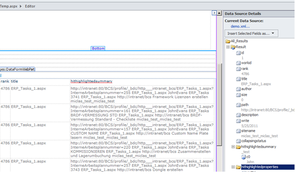 SharePoint Talk: Customize search results from an external contend type with xslt and xpath