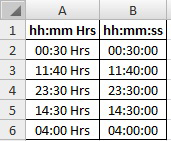 Excel VBA Tips: CHANGE TIME FORMAT FROM "HH:MM Hrs" TO "HH:MM:SS"