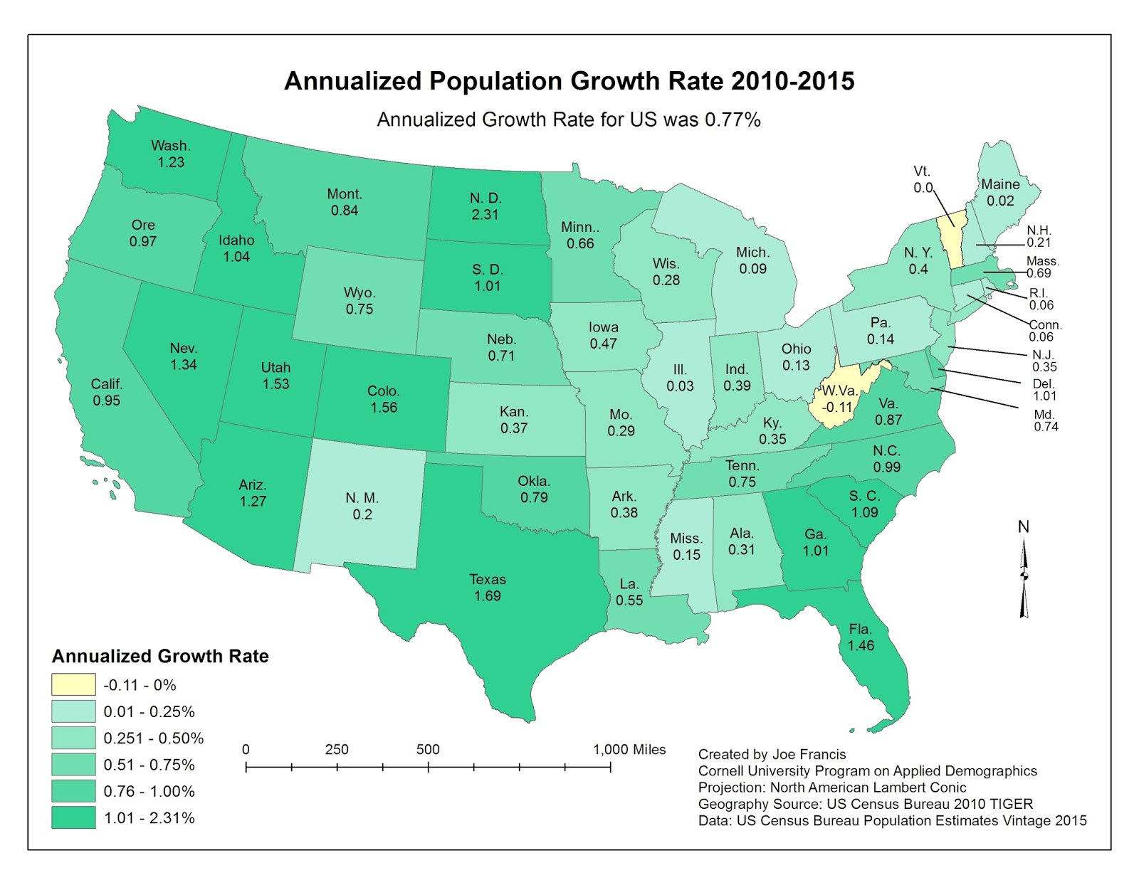 Data Detectives Annualized Population Growth 2010 15 Map US By State data-detectives-annualized-population-growth-2010-15-map-us-by-state
