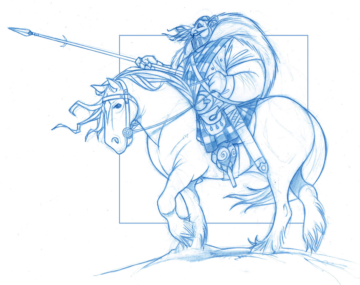 Just a Doodlin' - The Art of Michael McCabe: King Fergus on horseback ... Just a Doodlin' - The Art of Michael McCabe: King Fergus on horseback ...
