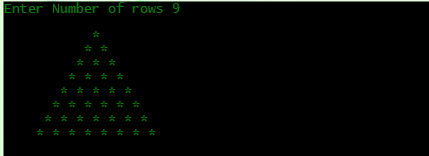 C++ Programming: C++ program to print Triangle pattern of asterisks