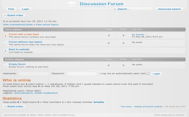 Free Light Chrome Blue Phpbb Style Theme Template