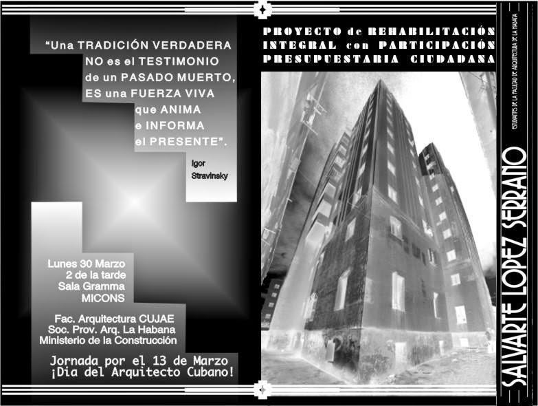 ARQUITECTURA CUBA: Proyecto SalvaARTE, para la rehabilitación del Edificio López Serrano