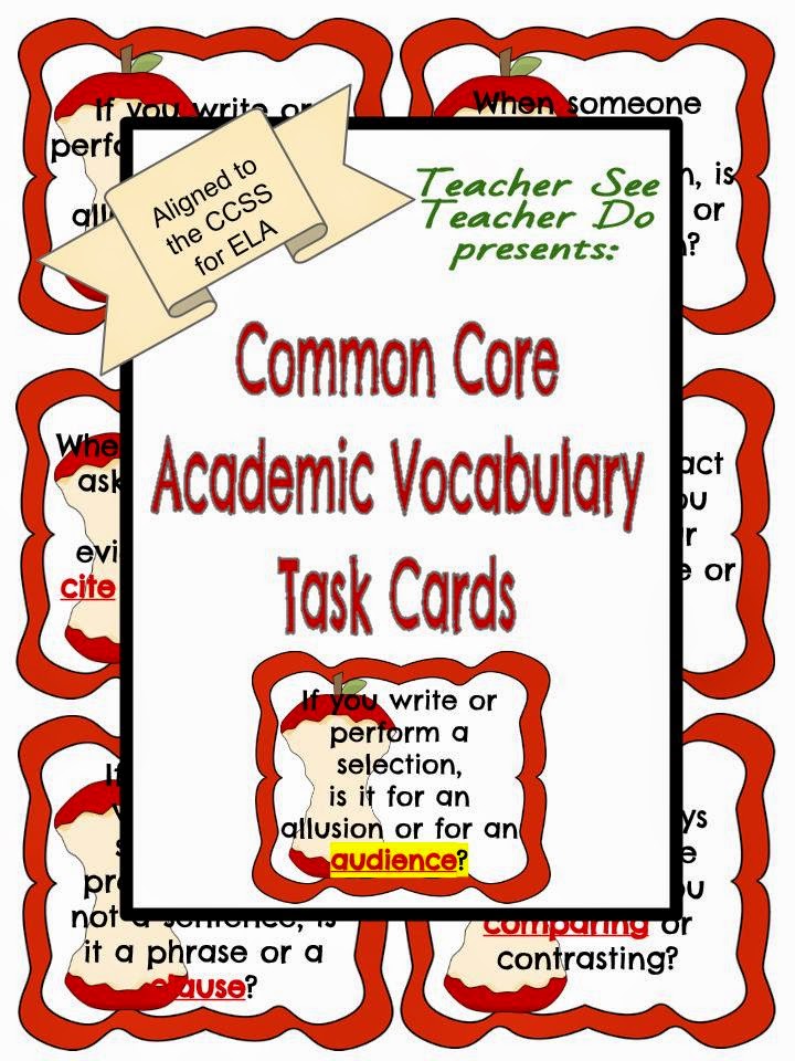 The Best of Teacher Entrepreneurs: Literacy Academic Vocabulary Task Cards