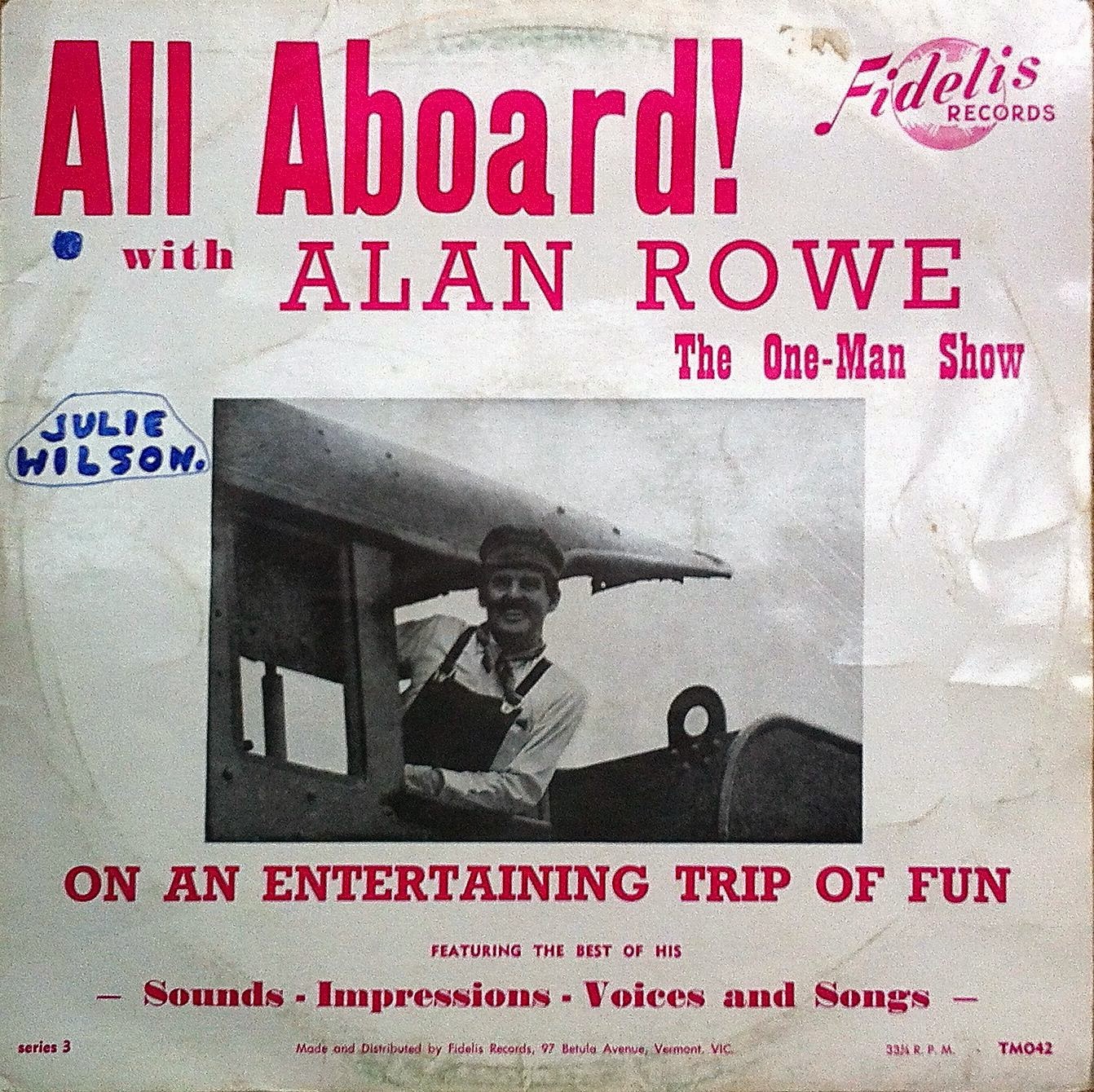 Urban Bowerbird: Comedy and jazz from lost Melbourne: All Aboard! - Alan Rowe The One-Man Show ...