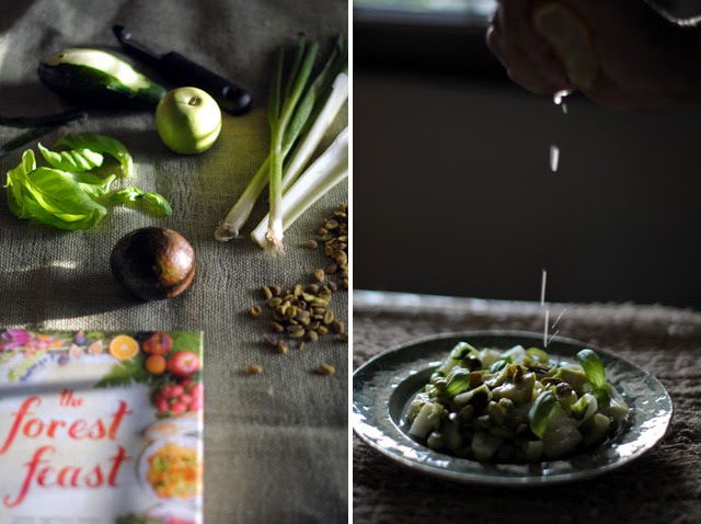 A healthy crunchy green salad and our weekly menu - French Foodie Baby