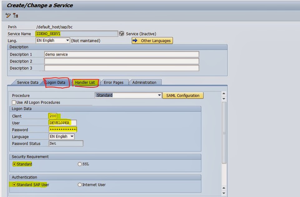 Creating a Service in SICF & Consuming it. - SAP Community