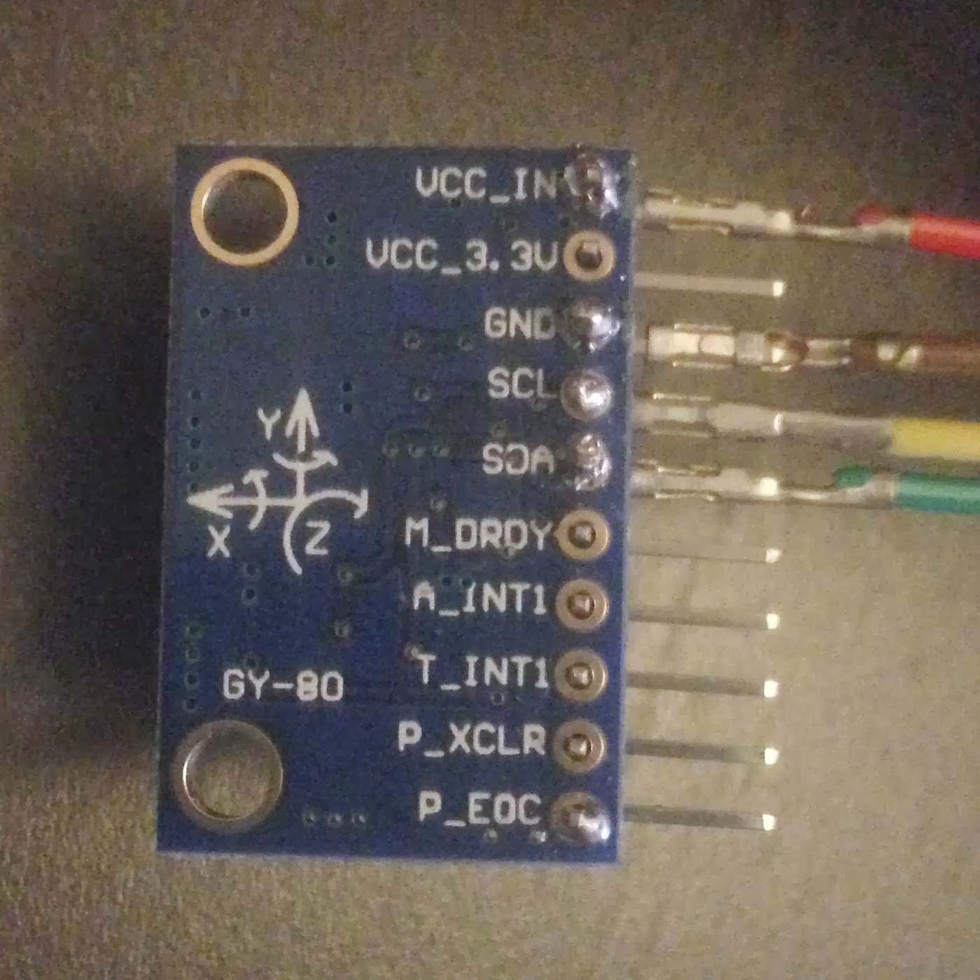 Astro-Beano: GY-80 orientation sensor on a Raspberry Pi