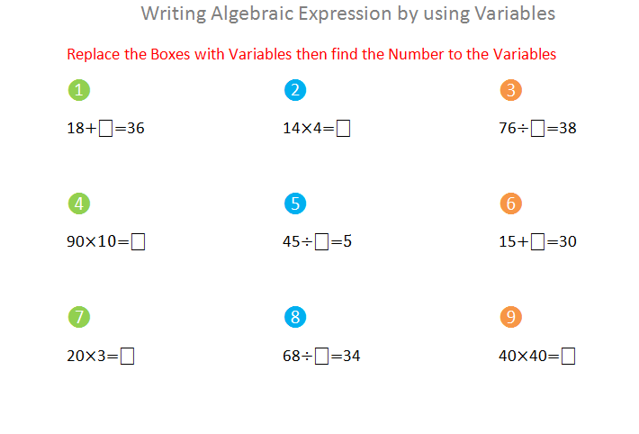 Bro and Sis Math Club: Writing Algebraic Expression by using Variables