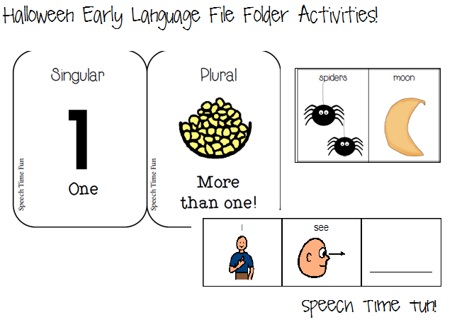 Halloween Early Language File Folder Activities! - Speech Time Fun ...