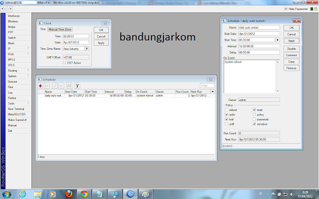 TUTORIAL: SETTING AUTO RESTART/REBOOT MIKROTIK