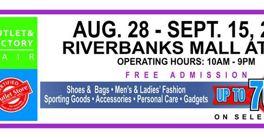 Manila Shopper: Riverbanks Mall Factory Outlet SALE: Aug-Sept 2015 Manila Shopper: Riverbanks Mall Factory Outlet SALE: Aug-Sept 2015