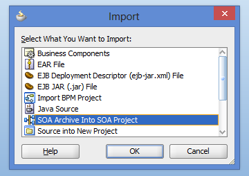 SOA & BPM - My Learnings: Importing a SOA Composite into JDev