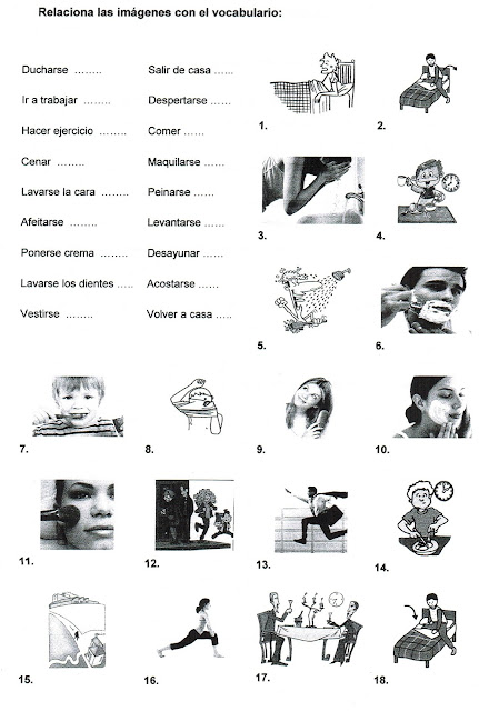 E-Spanish for free: Verbos reflexivos (rutina diaria)