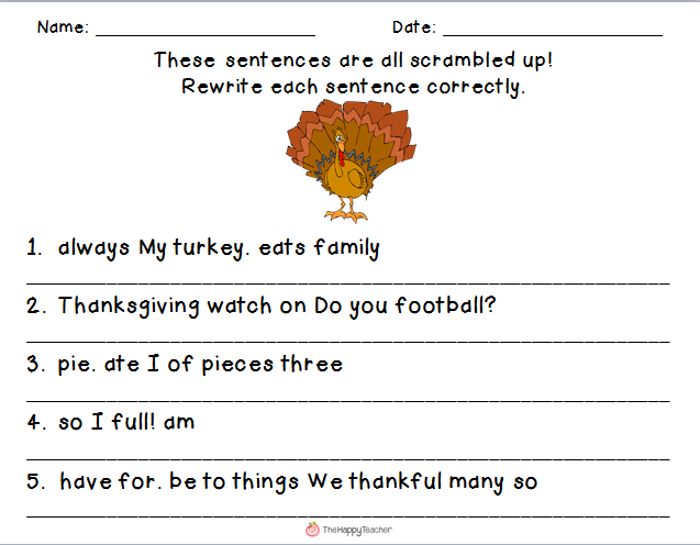 Thanksgiving Craftivity! | TheHappyTeacher