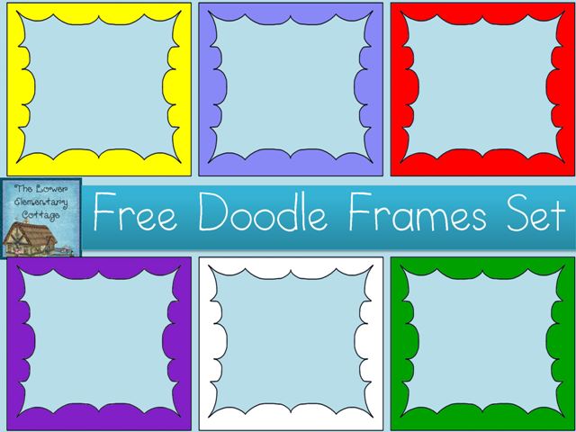 The Lower Elementary Cottage: NEW Ocean Clip Art! Free Doodle Frames!