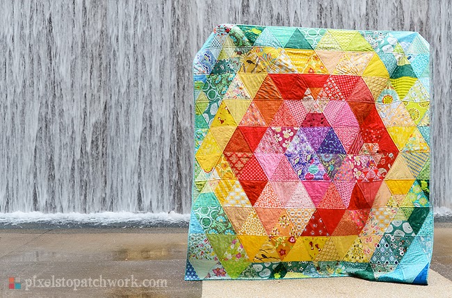 from Pixels to Patchwork: First Finish of the Year: Patchwork Prism