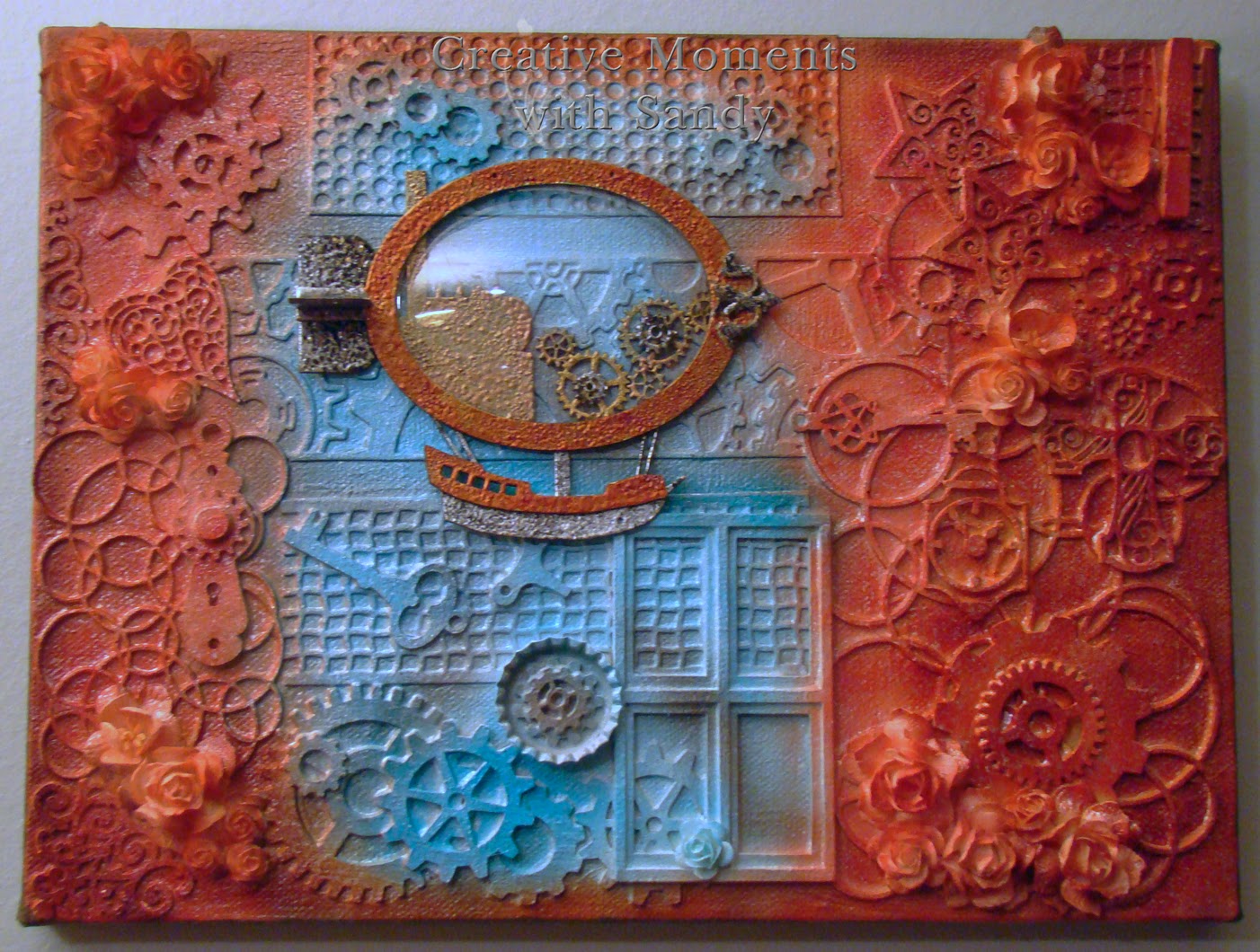 Creative Moments With Sandy: Steampunk Mixed Media Canvas