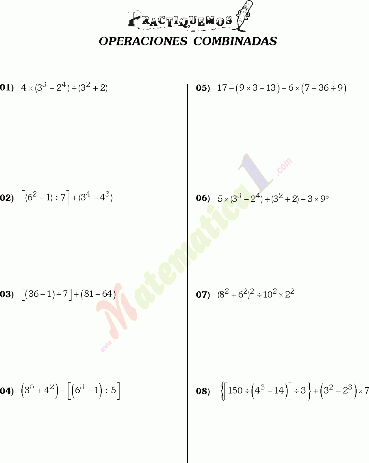 10 Ideas De Operaciones Combinadas Ejercicios De Calc - vrogue.co