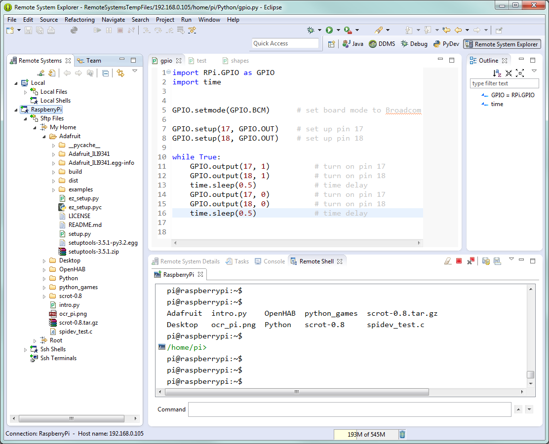 Raspberry Pi Projects: Python Remote Development on Raspberry Pi with ... Raspberry Pi Projects: Python Remote Development on Raspberry Pi with ...