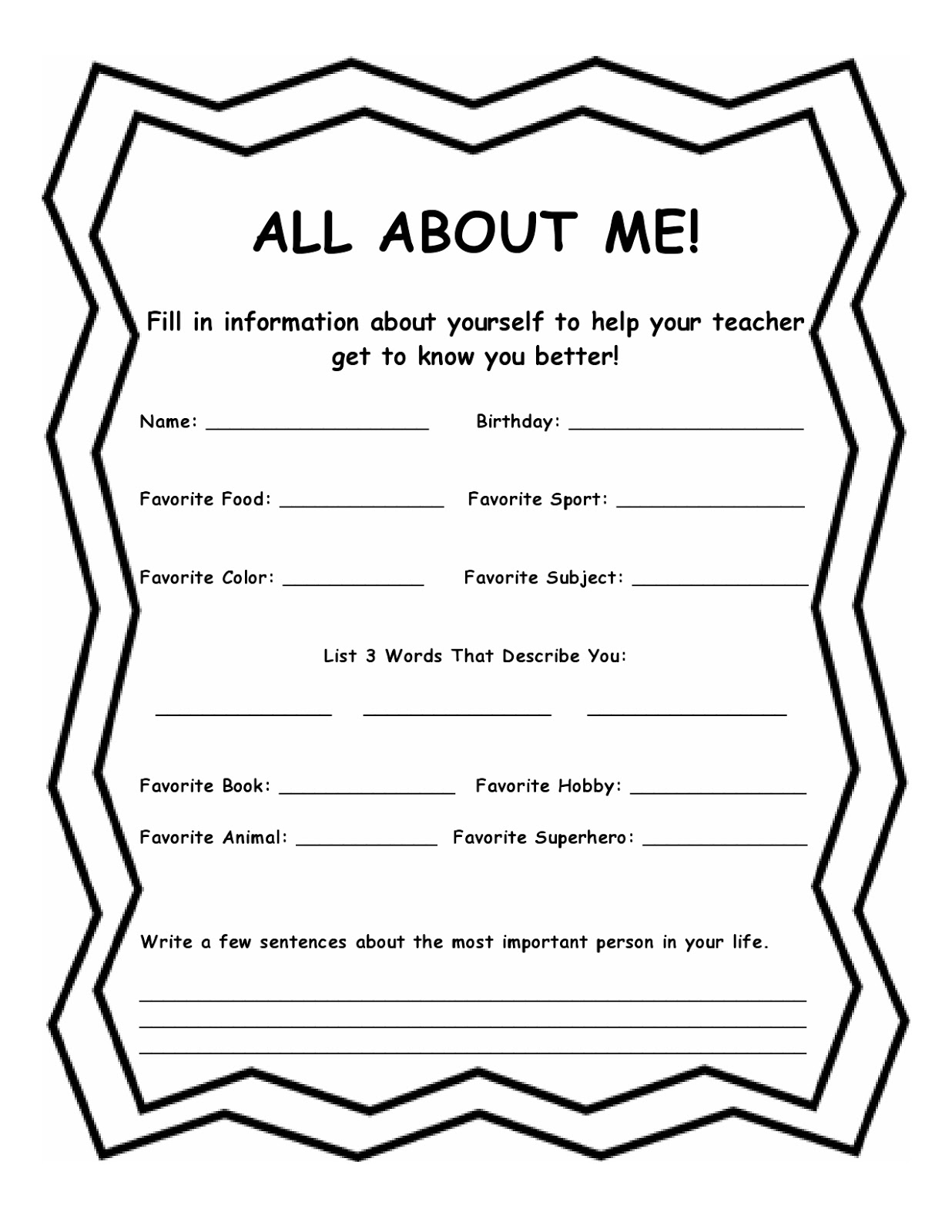 Welcome Back Packet! | Hillary's Teaching Adventures