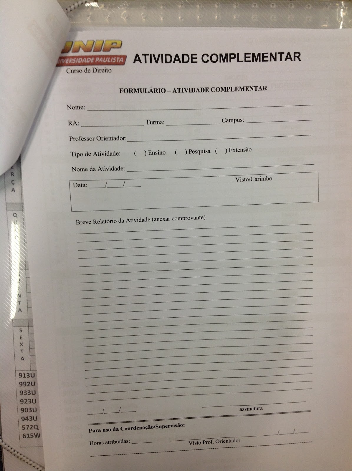 Atividades complementares | Unip Norte