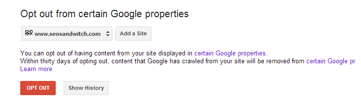 Google Launches Opt Out Option to Remove Content Listed On Google's Properties - SEO Sandwitch
