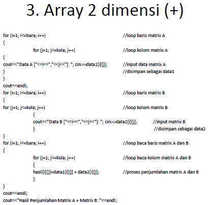 Latihan Membaca Struktur Data : 4. Penjumlahan Array 2 Dimensi – SMK Darut Taqwa