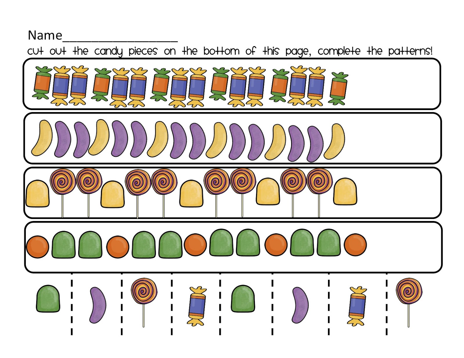 Candy Patterning Fun! - Classroom Freebies