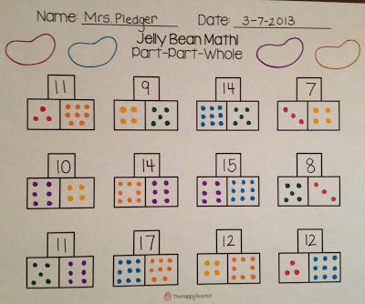 Jelly Bean Math {Addition} | TheHappyTeacher