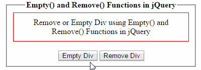 Explain Remove() and Empty() Functions with Examples in Jquery ~ Mazik Solutions.. Global IT Partner