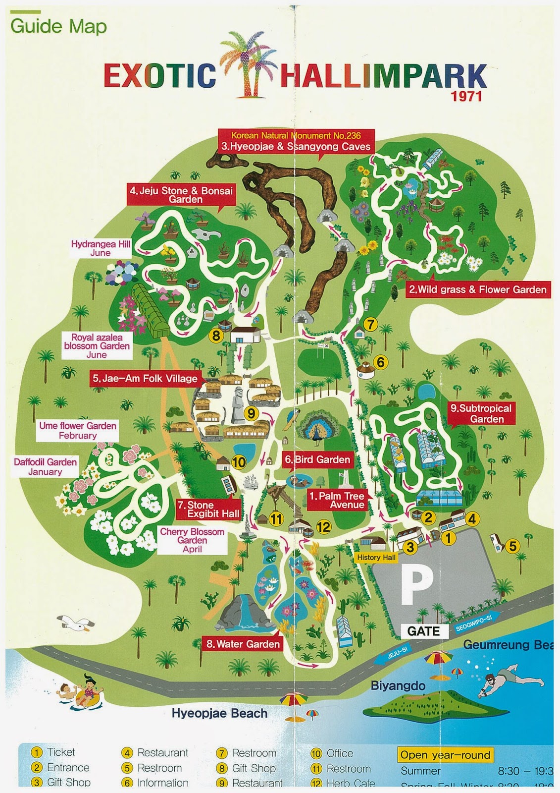 SHELTER KU UNDER CENDAWAN: Solo Day 5 South Korea - 25th Nov 2014 (Hallim Park + Haepjae Beach)