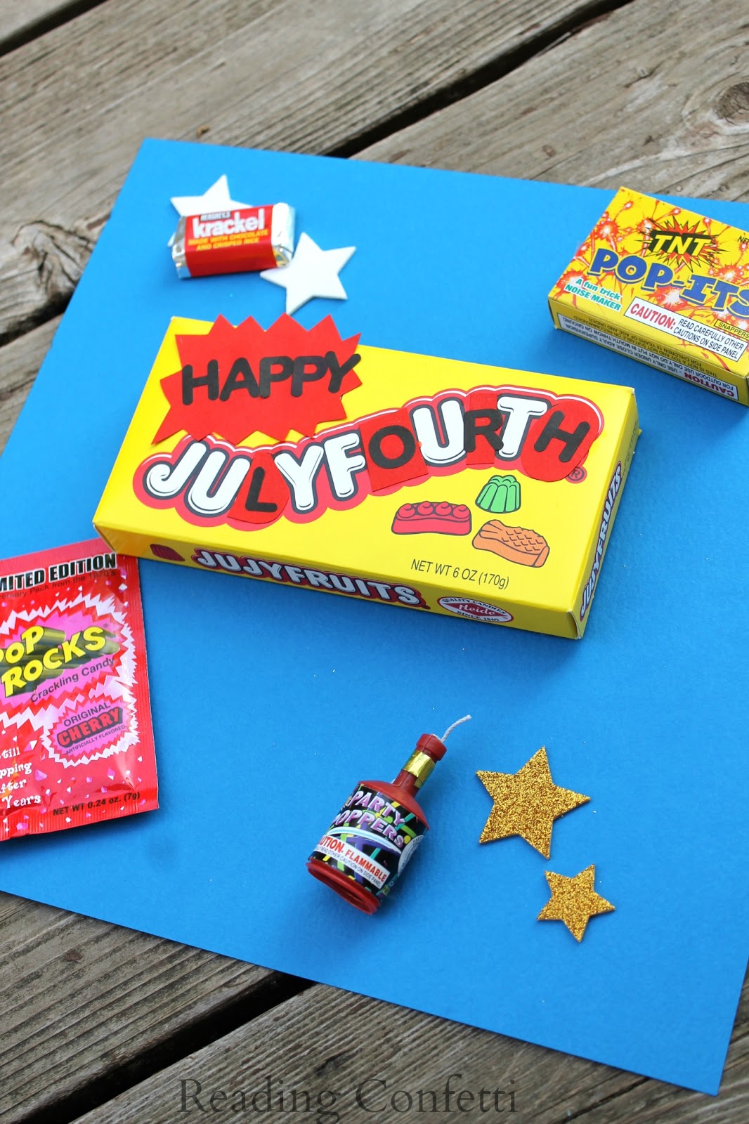 Snap, Crackle, Pop 4th of July Candygram ~ Reading Confetti