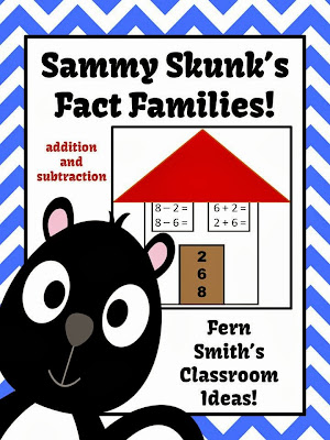 Addition and Subtraction Fact Families Center Game and Interactive ...