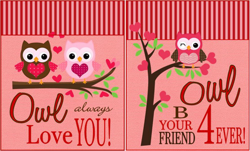 My Owl Barn: 15 Owl Valentine's Day Printables