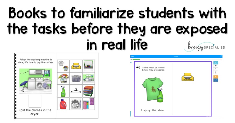 Life Skill Laundry Visuals for Special Education - Breezy Special Ed