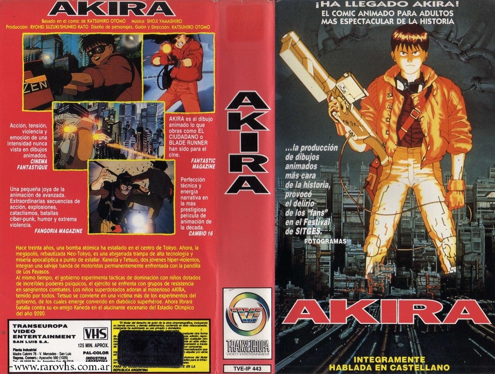 Akira (1988) Katsuhiro Otomo (VHS Con Doblaje Argentino) - RaroVHS – El Archivo Del Cine Raro ...