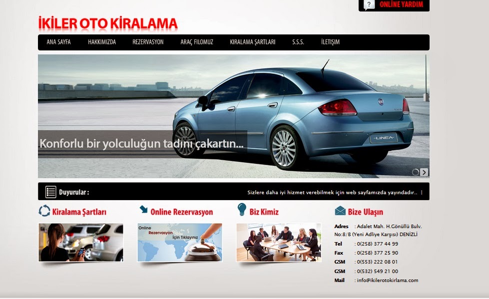 PHP Oto Kiralama Rent a Car Scripti - Script indir
