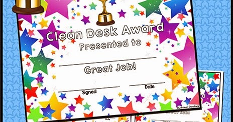Johnson Creations: Clean Desk Awards In Two Sizes