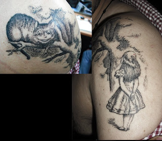 mejores tatuajes: alicia en el pais de las maravillas