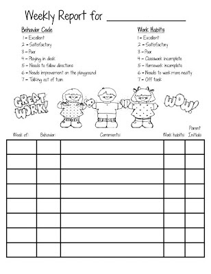 Behavior Chart - Second Grade Teaching Blog