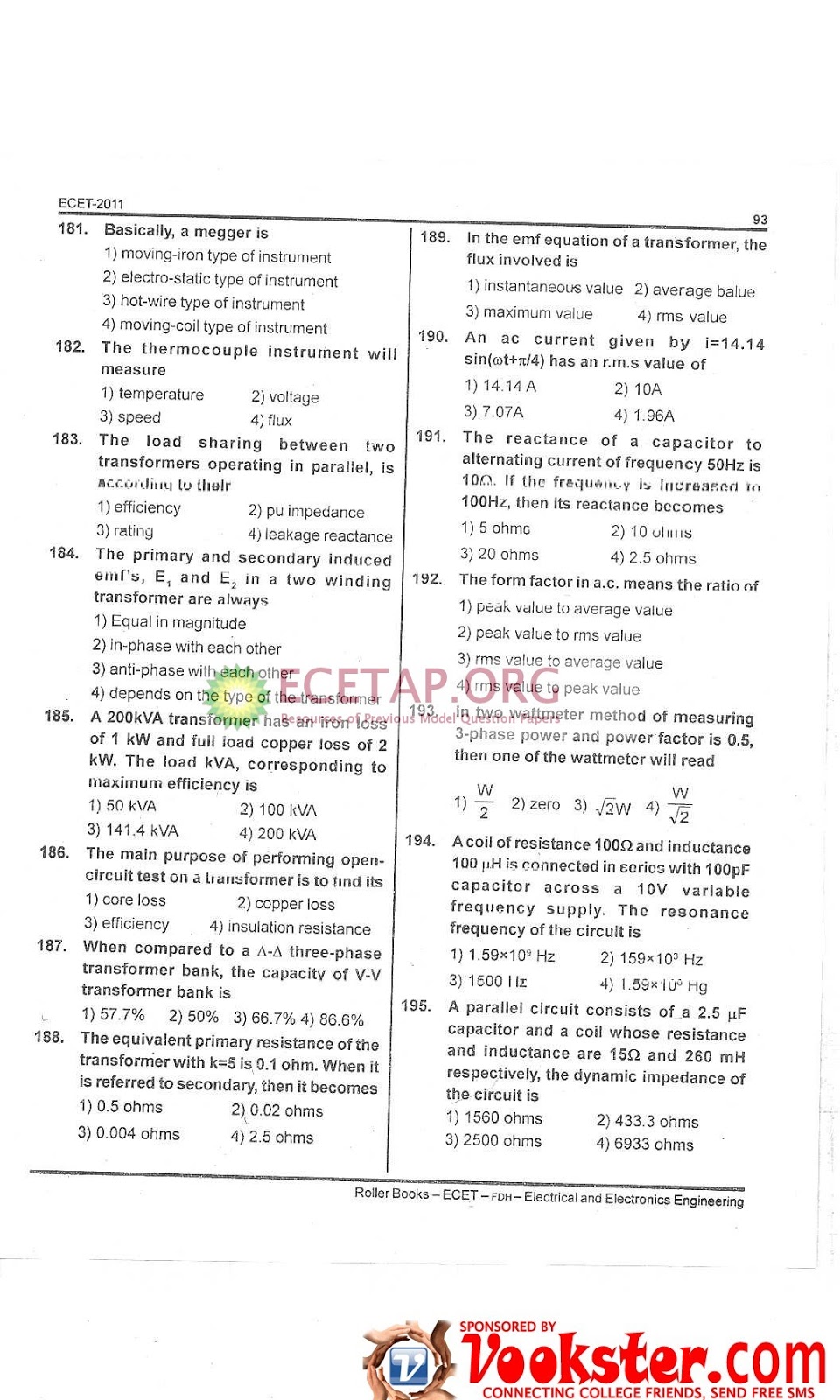 ECETAP 2016 Previous Model Papers Question Papers EEE ECE SCE ecetap-2016-previous-model-papers-question-papers-eee-ece-sce