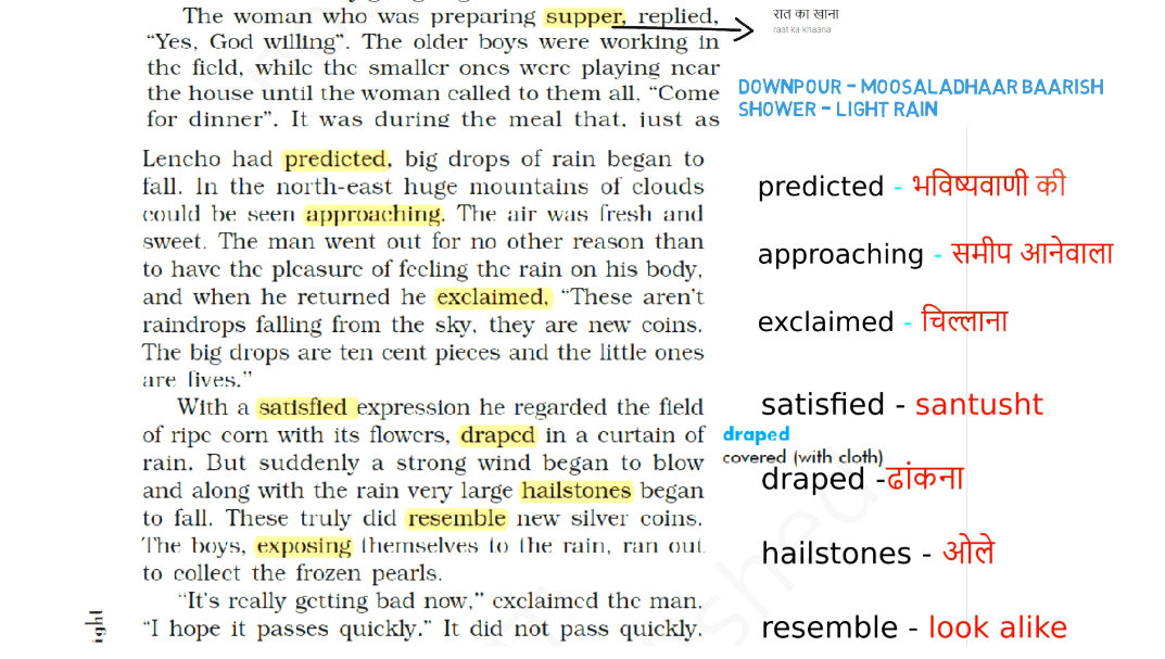 A Letter To God Word Meanings Class 10 English Chapter 1 a-letter-to-god-word-meanings-class-10-english-chapter-1