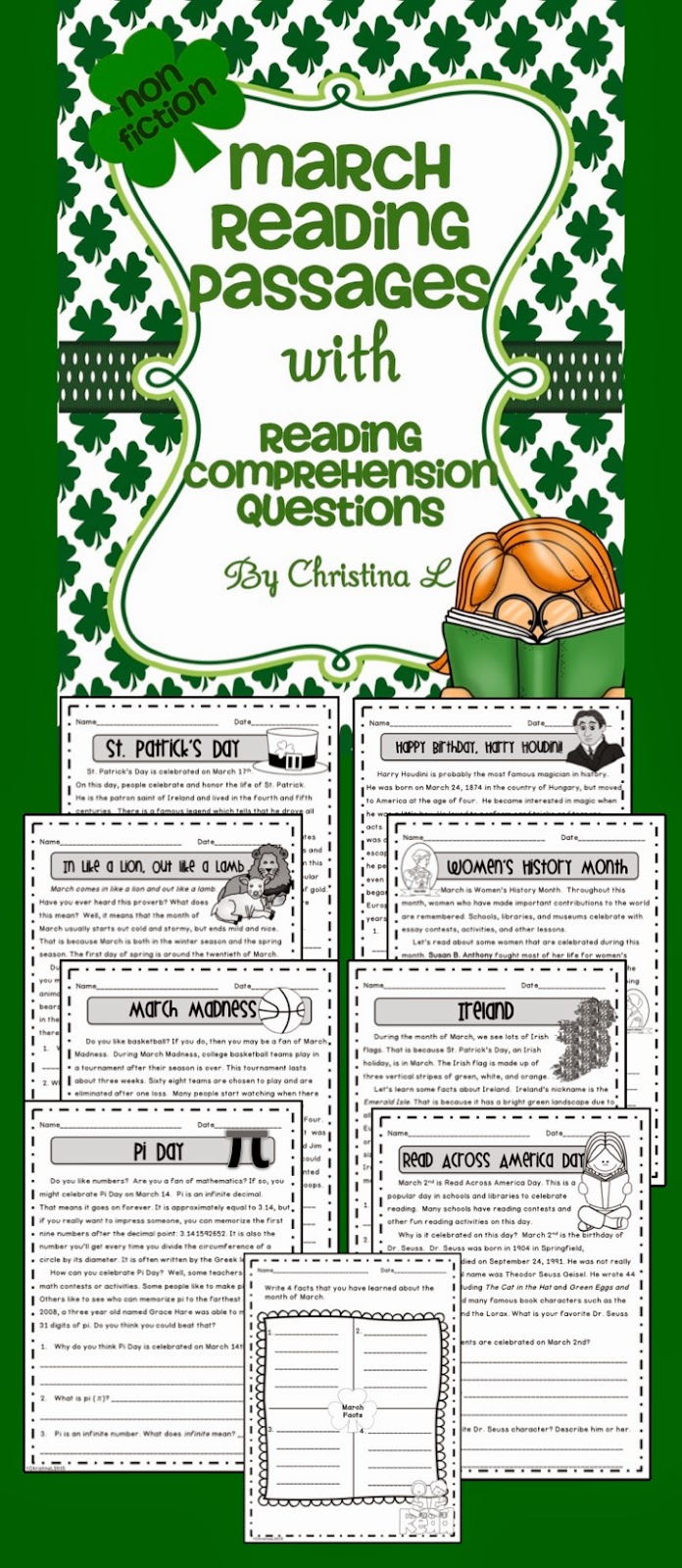 The Best of Teacher Entrepreneurs: Language Arts - "March Reading ...