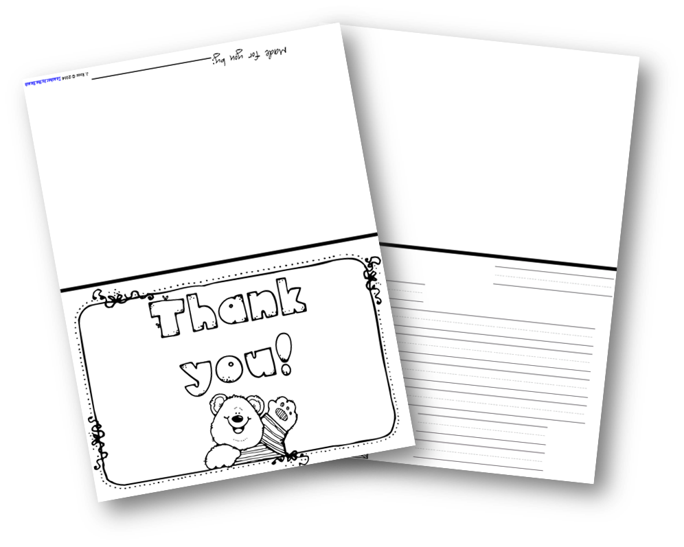 Thank You Cards - Freebie! - Teacher by the Beach