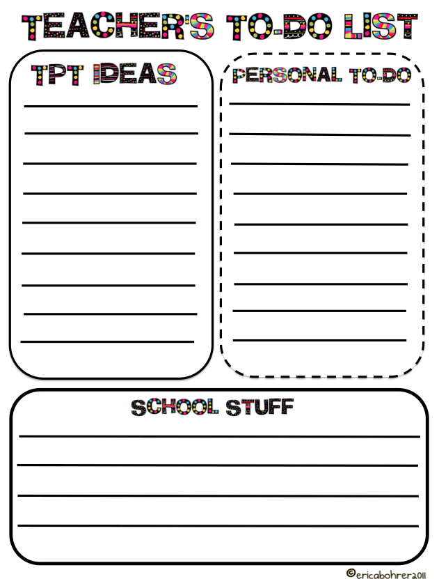 Busy Teacher’s To-Do Lists