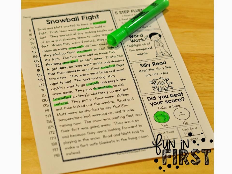 Ways to Make Fluency Fun - Fun in First