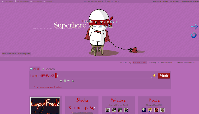 LayoutFREAK!: Superhero (Purple) Layout